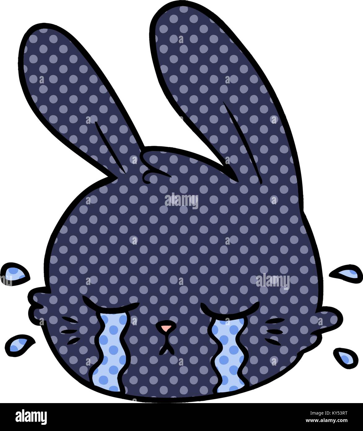 cartoon rabbit face crying Stock Vector Image & Art - Alamy