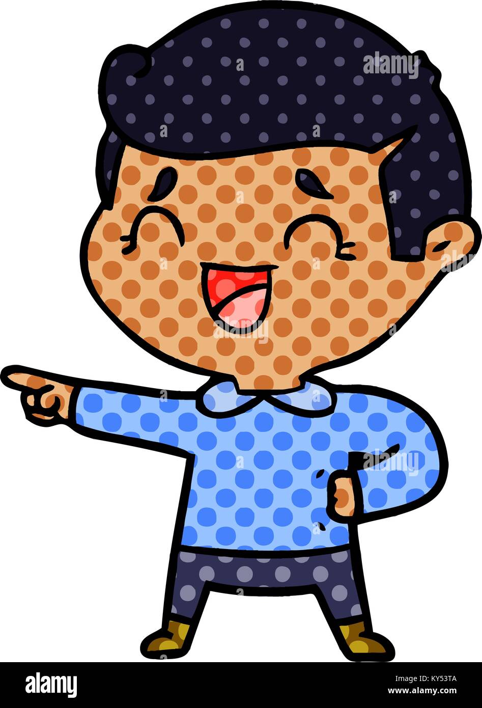 cartoon laughing man pointing Stock Vector Image & Art - Alamy