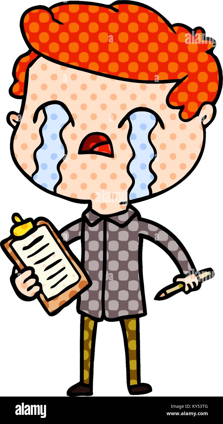 cartoon salesman crying Stock Vector Image & Art - Alamy