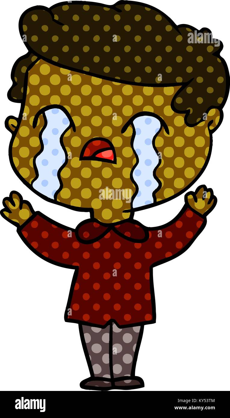 cartoon man crying Stock Vector Image & Art - Alamy