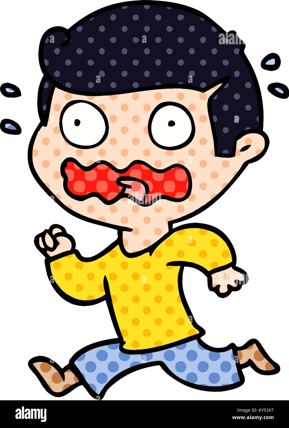cartoon man totally stressed out Stock Vector Image & Art - Alamy