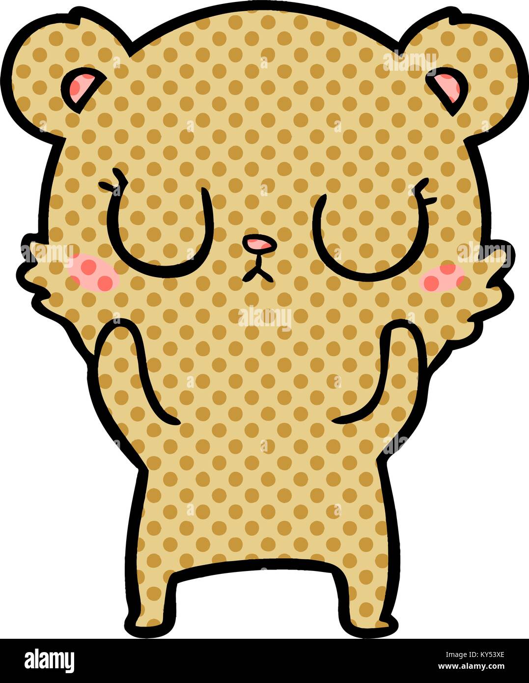 peaceful cartoon bear Stock Vector Image & Art - Alamy