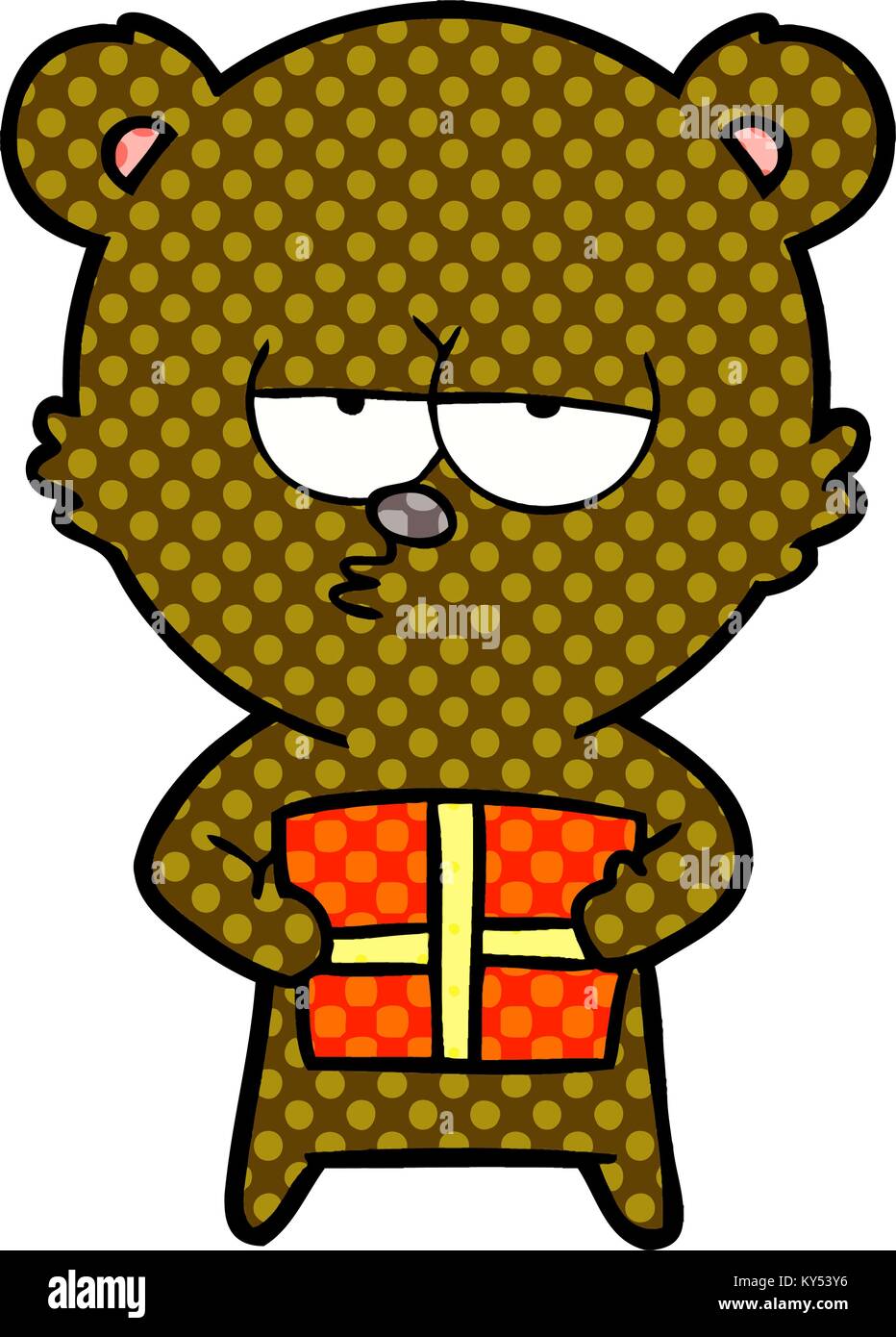 christmas bear cartoon Stock Vector Image & Art - Alamy