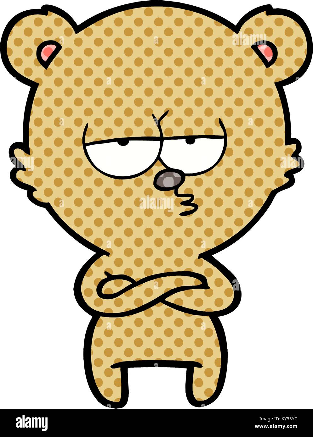 bored bear cartoon Stock Vector Image & Art - Alamy
