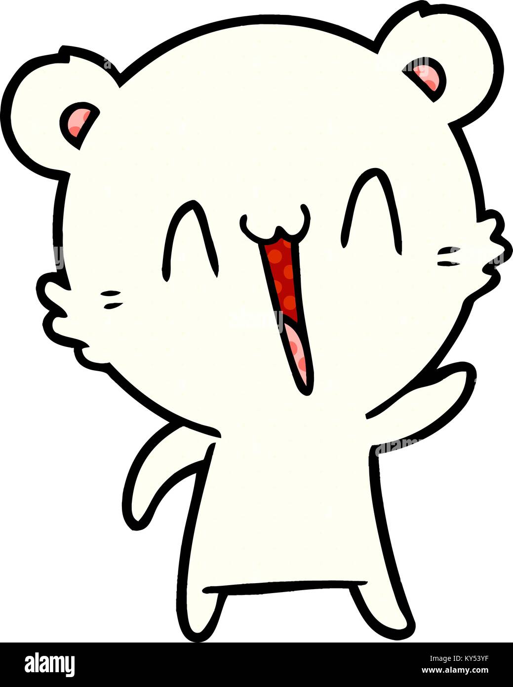 happy polar bear cartoon Stock Vector Image & Art - Alamy