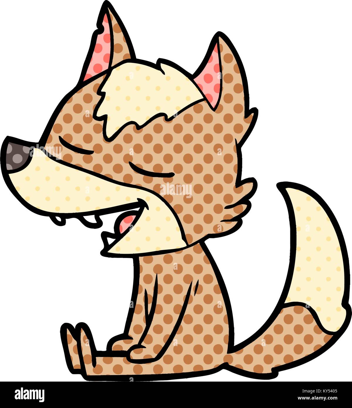 cartoon wolf laughing Stock Vector Image & Art - Alamy