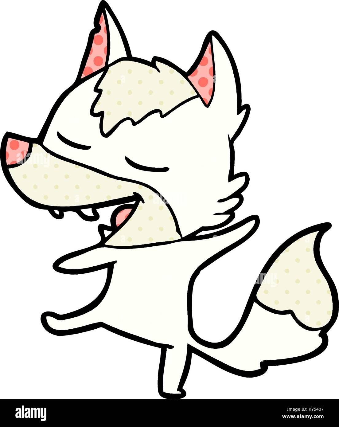 cartoon wolf laughing Stock Vector Image & Art - Alamy