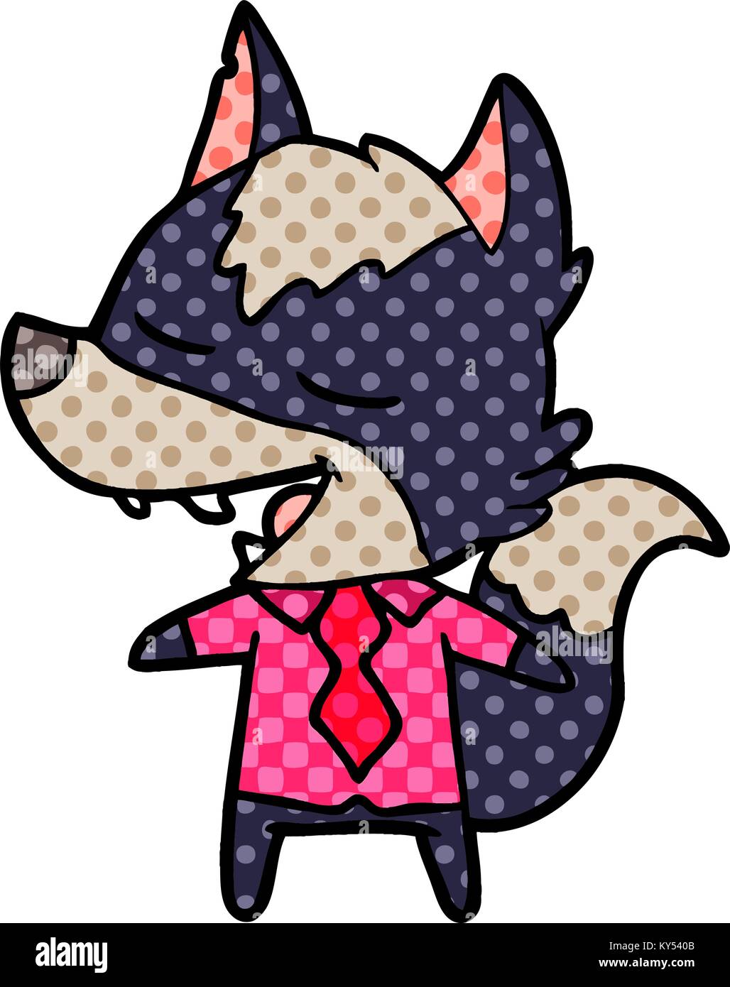 cartoon office wolf laughing Stock Vector Image & Art - Alamy