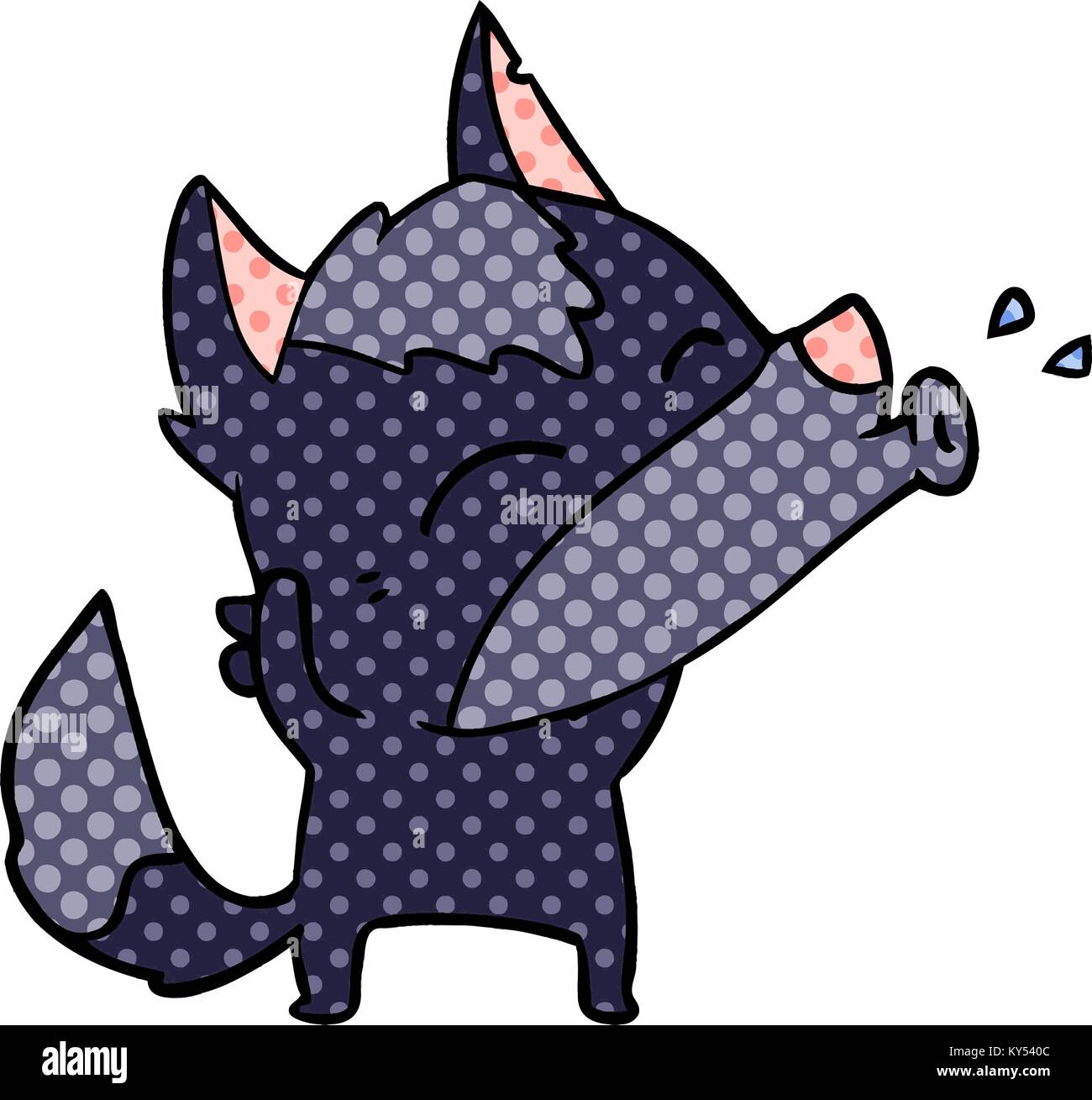 howling wolf cartoon Stock Vector Image & Art - Alamy
