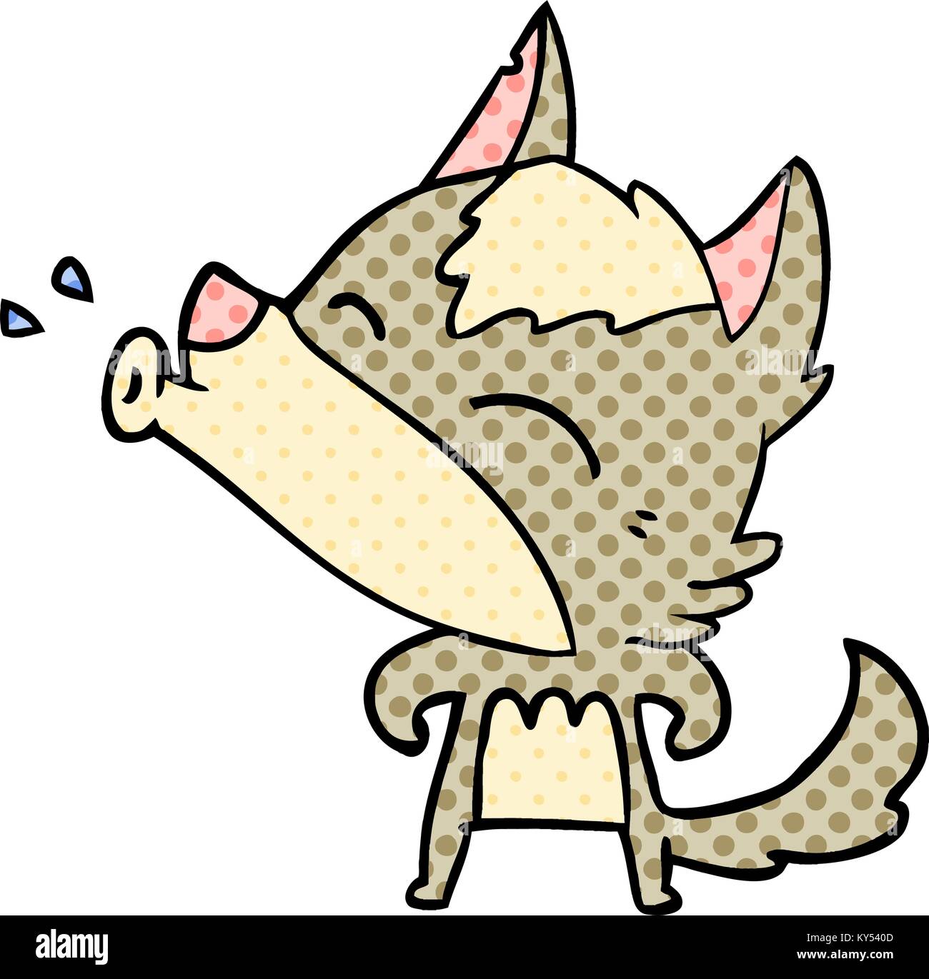 howling wolf cartoon Stock Vector Image & Art - Alamy