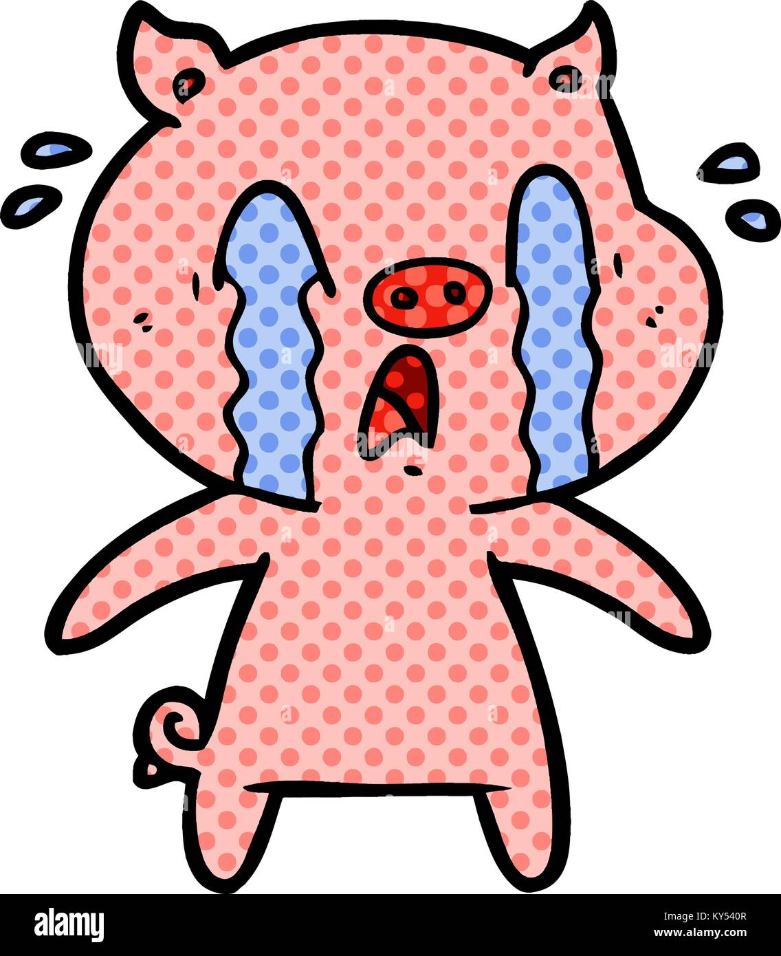 crying pig cartoon Stock Vector Image & Art - Alamy
