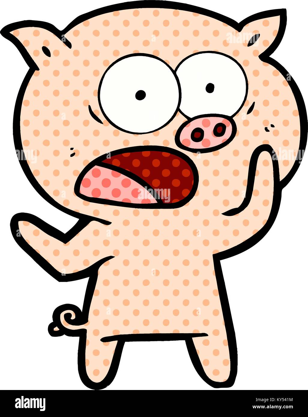 cartoon pig shouting Stock Vector Image & Art - Alamy