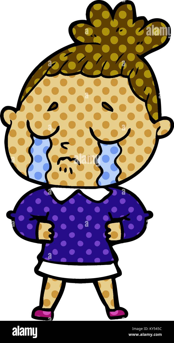 cartoon crying woman Stock Vector Image & Art - Alamy