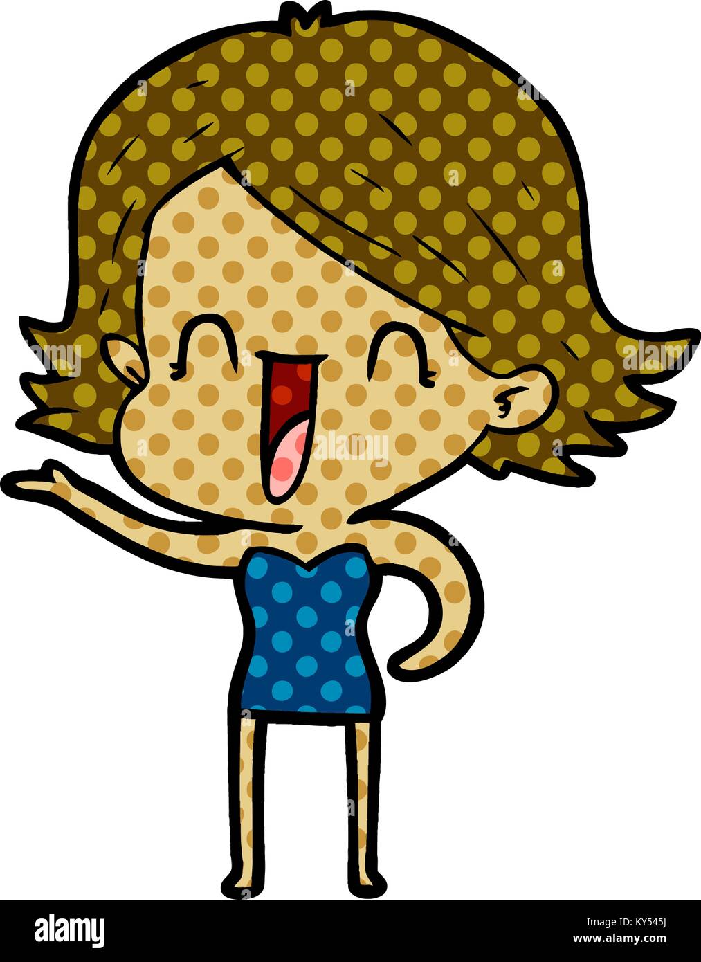 cartoon happy woman Stock Vector Image & Art - Alamy