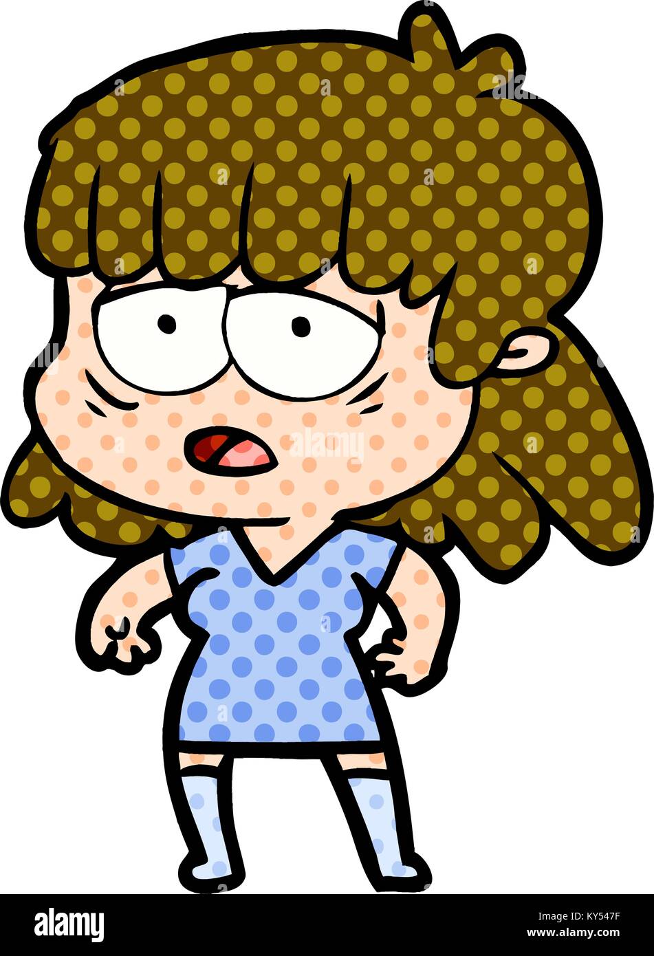 cartoon tired woman Stock Vector Image & Art - Alamy