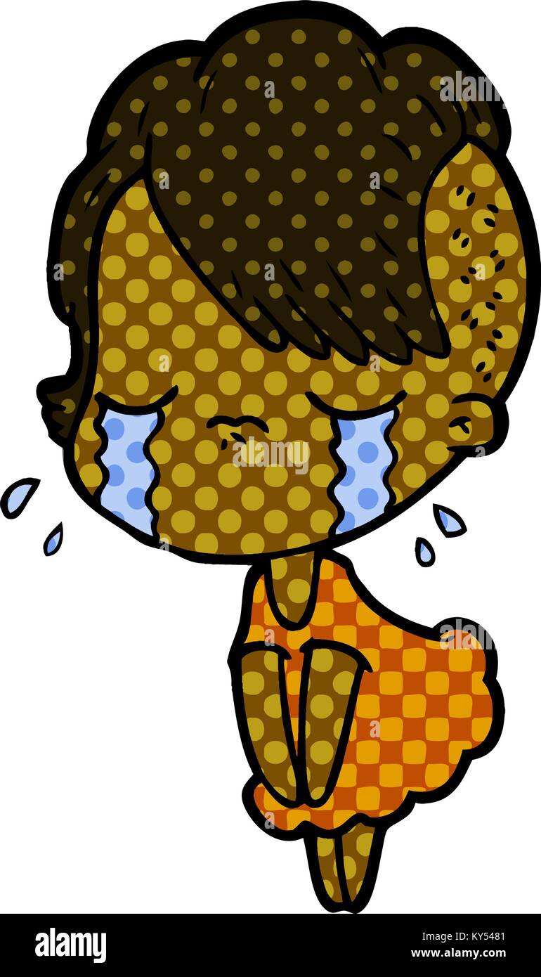 cartoon crying girl Stock Vector Image & Art - Alamy