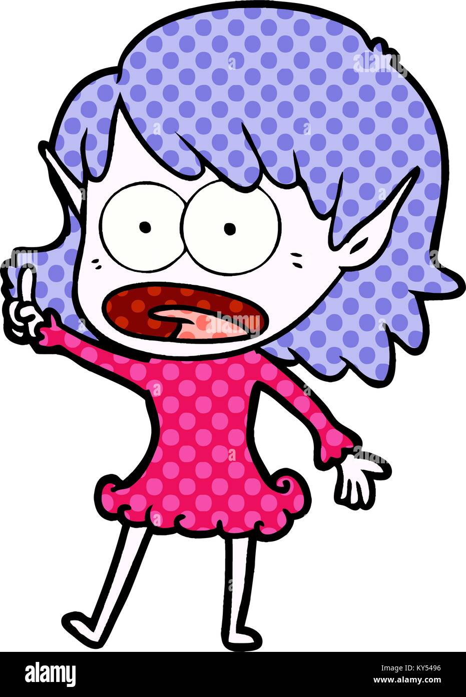 cartoon shocked elf girl Stock Vector Image & Art - Alamy