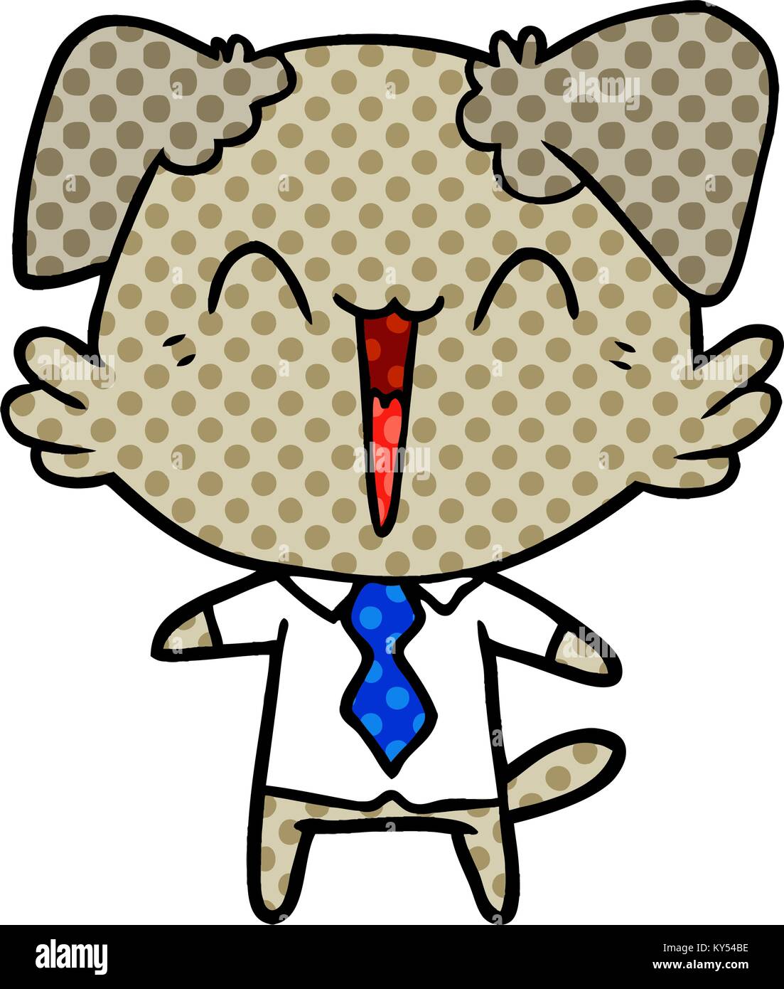 happy office dog cartoon Stock Vector Image & Art - Alamy