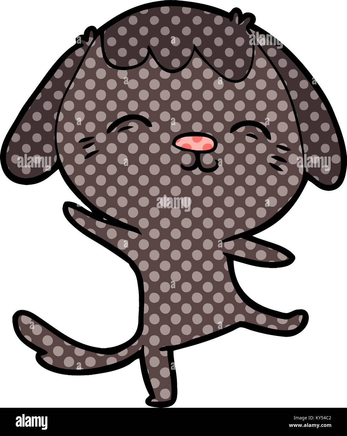 happy cartoon dancing dog Stock Vector Image & Art - Alamy