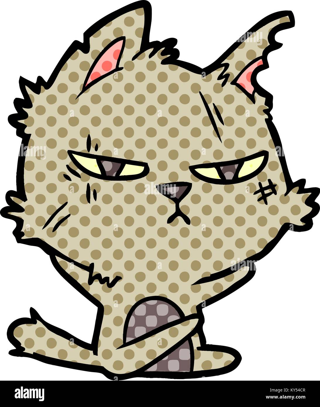 tough cartoon cat Stock Vector Image & Art - Alamy