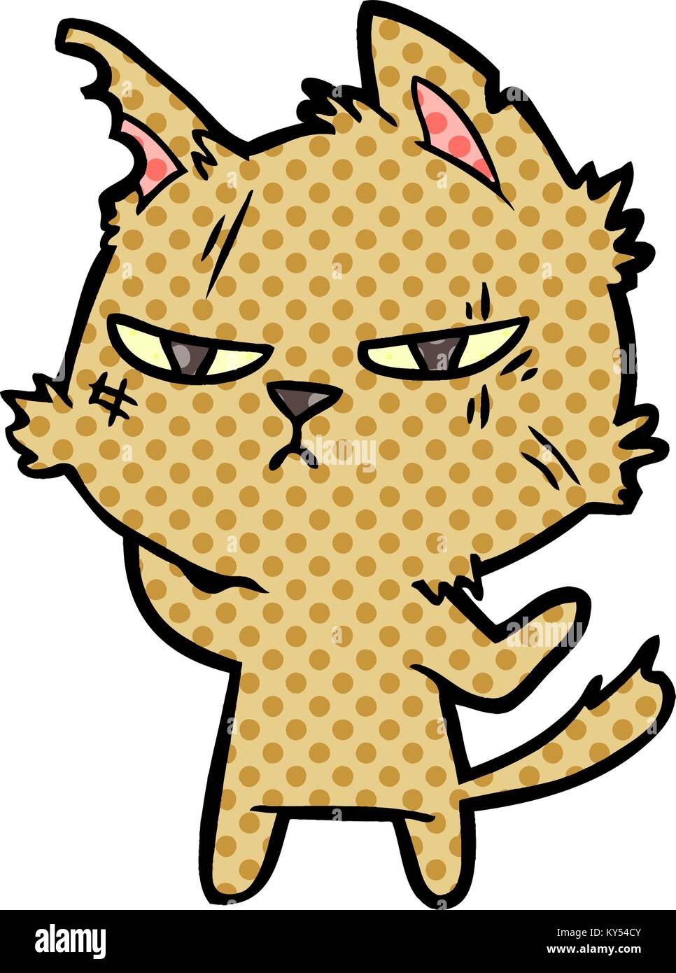 tough cartoon cat Stock Vector Image & Art - Alamy