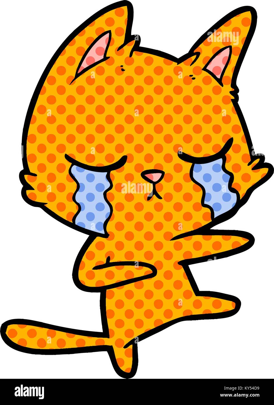 crying cartoon cat dancing Stock Vector Image & Art - Alamy