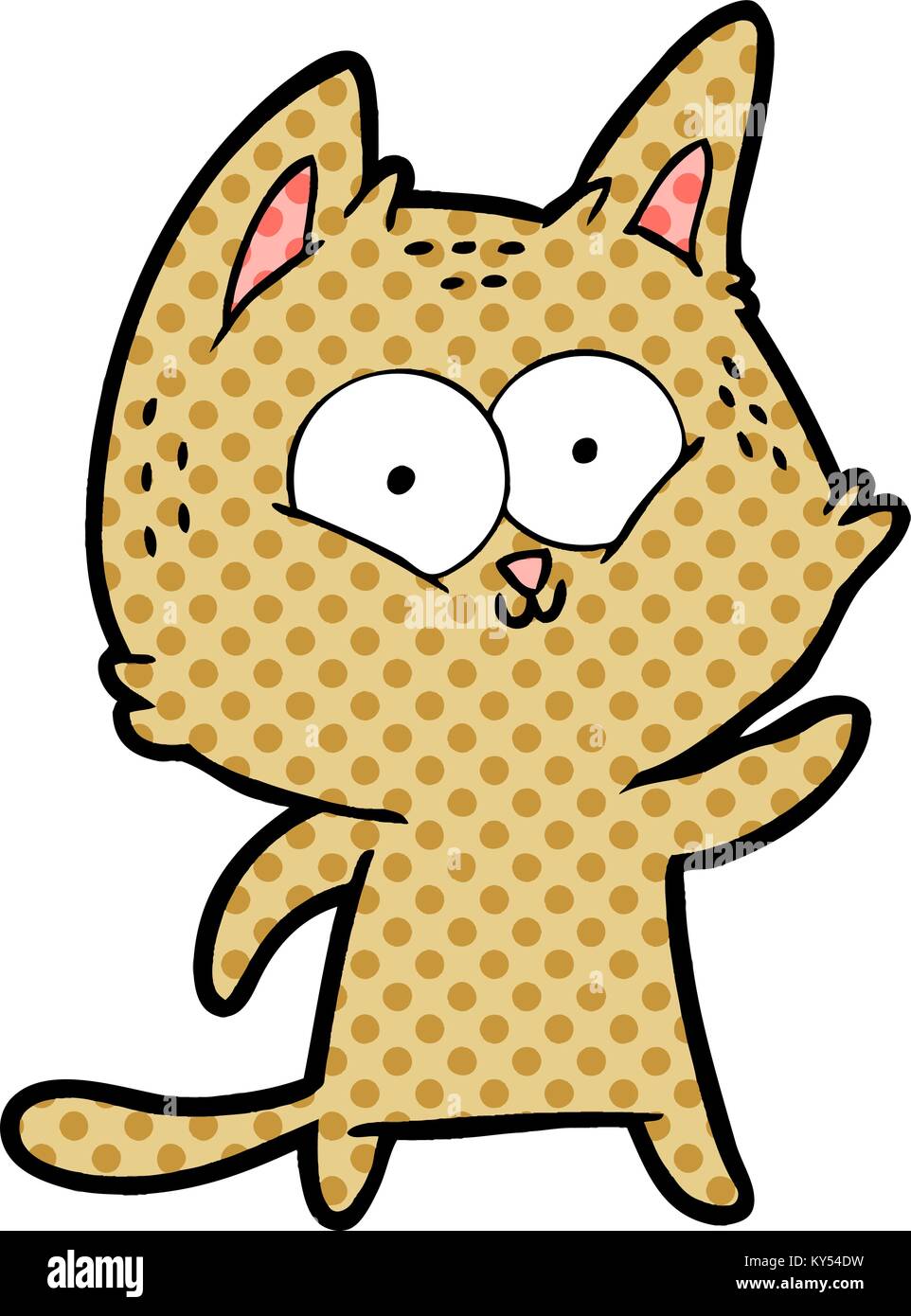 cartoon cat waving Stock Vector Image & Art - Alamy