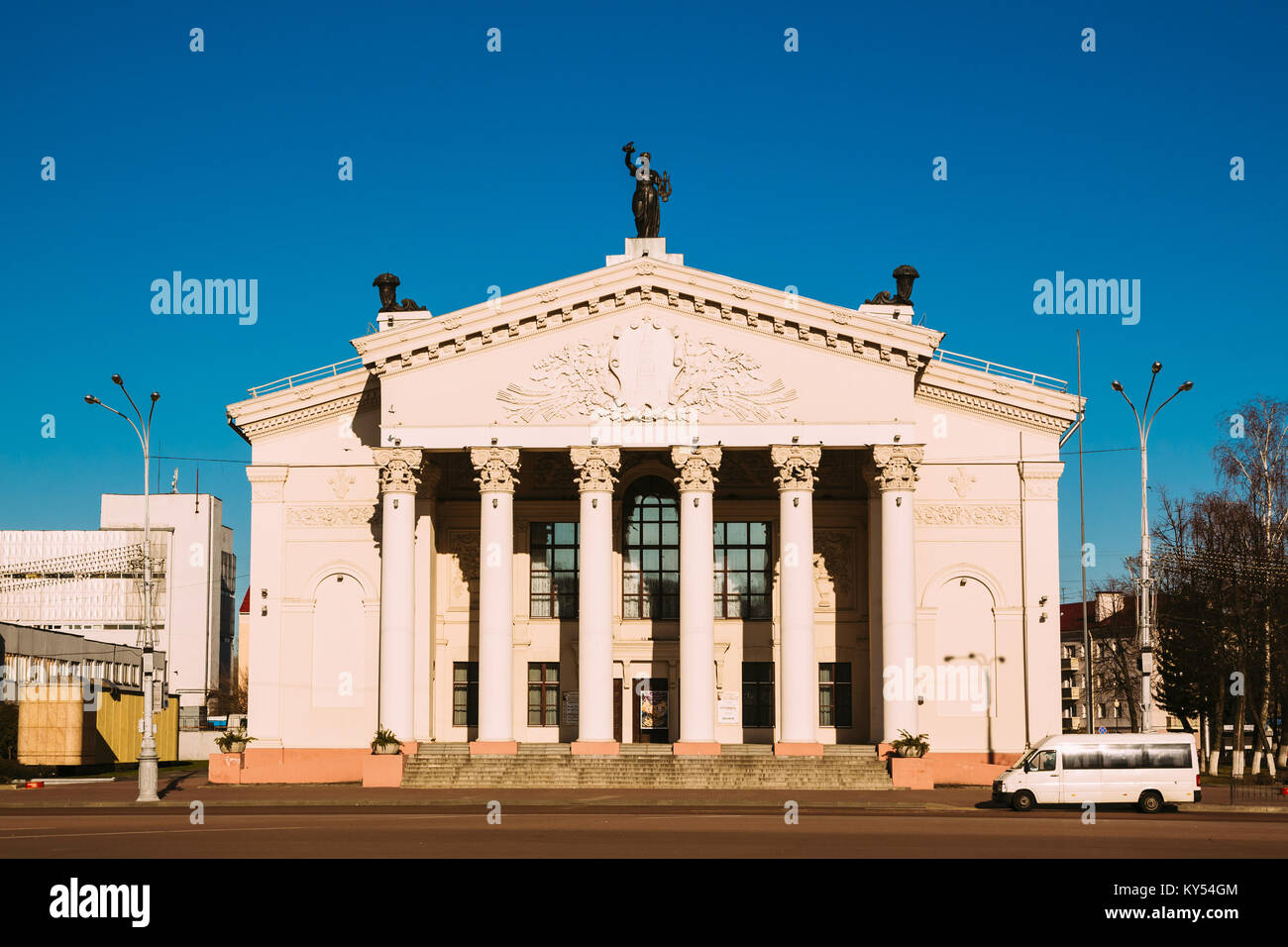 Gomel, Belarus - March 27, 2016: Building facade Gomel Regional Drama ...
