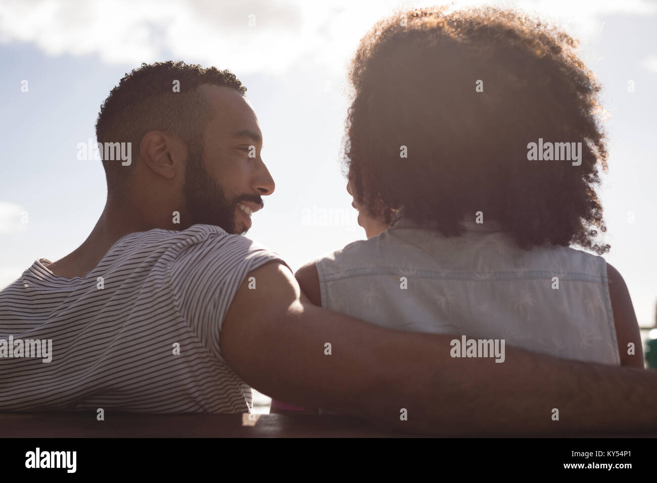 Happy couple interacting with each other Stock Photo - Alamy