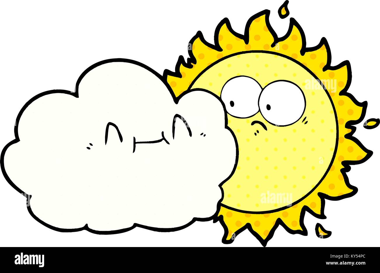 cute cartoon cloud and sun Stock Vector Image & Art - Alamy