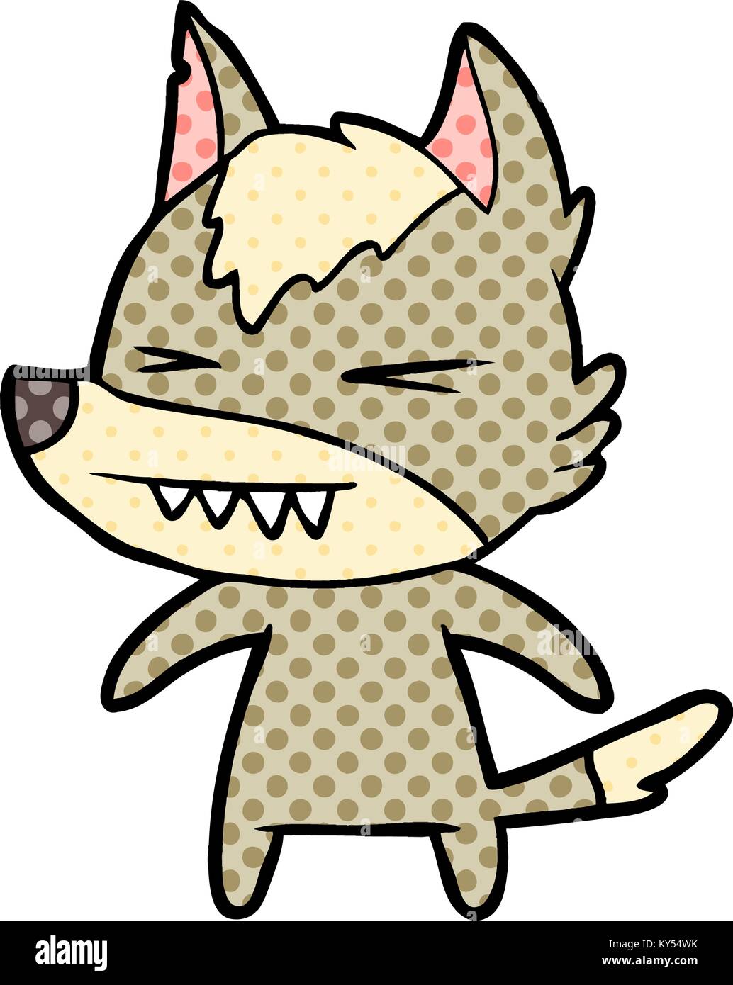 angry wolf cartoon Stock Vector Image & Art - Alamy