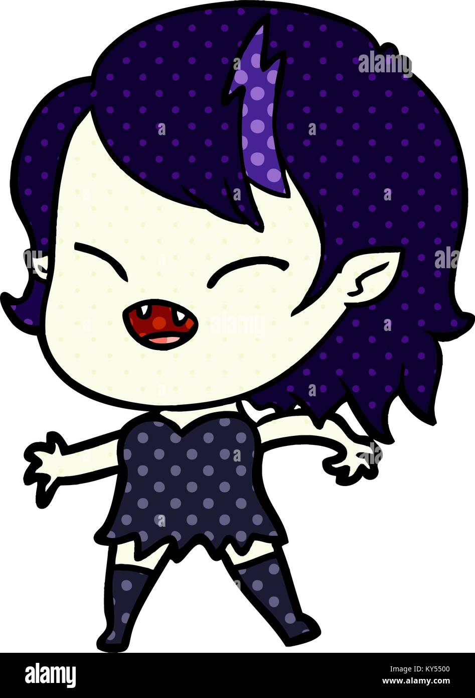 cartoon laughing vampire girl Stock Vector Image & Art - Alamy