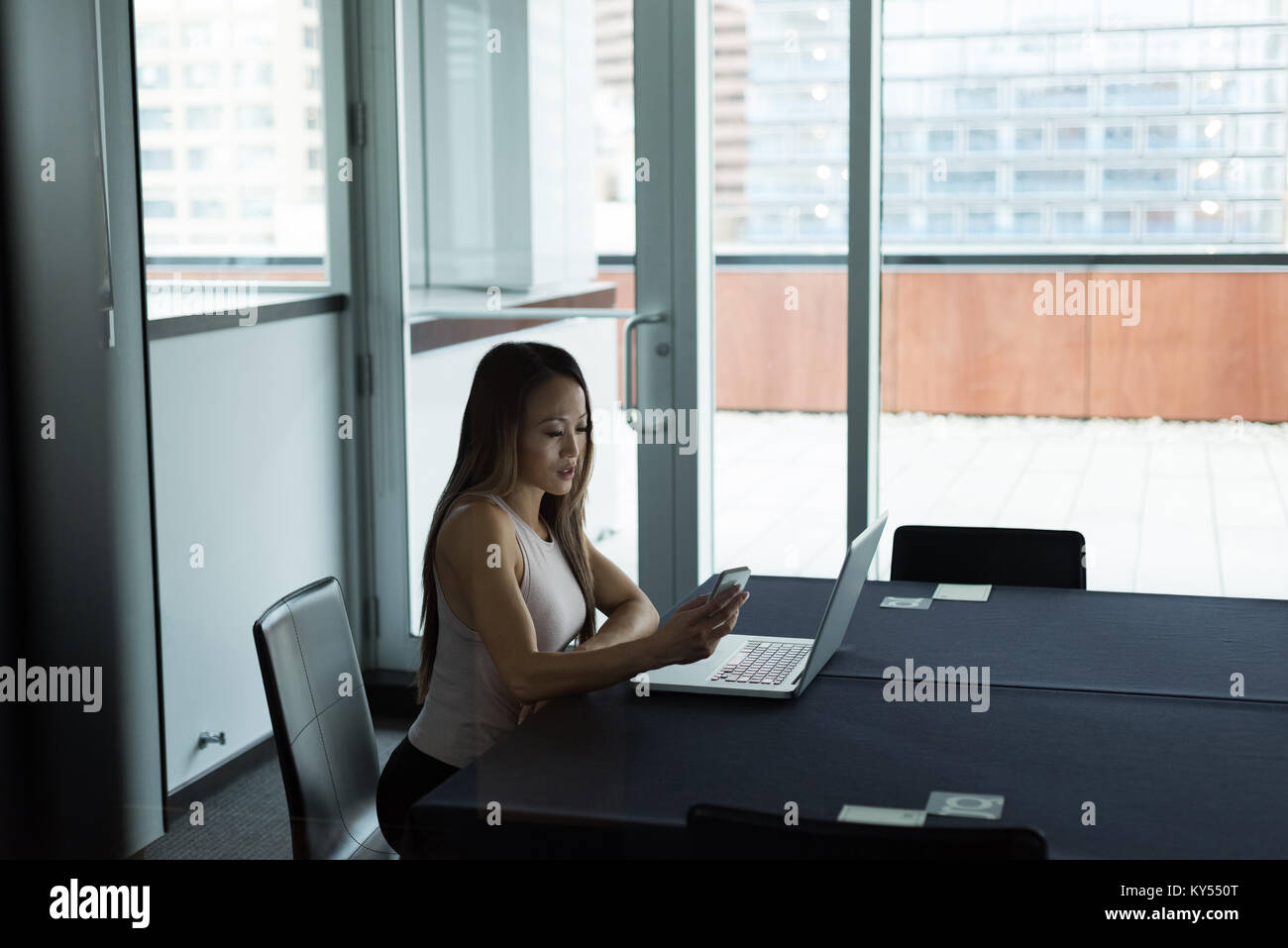 Alone with laptop hi-res stock photography and images - Alamy
