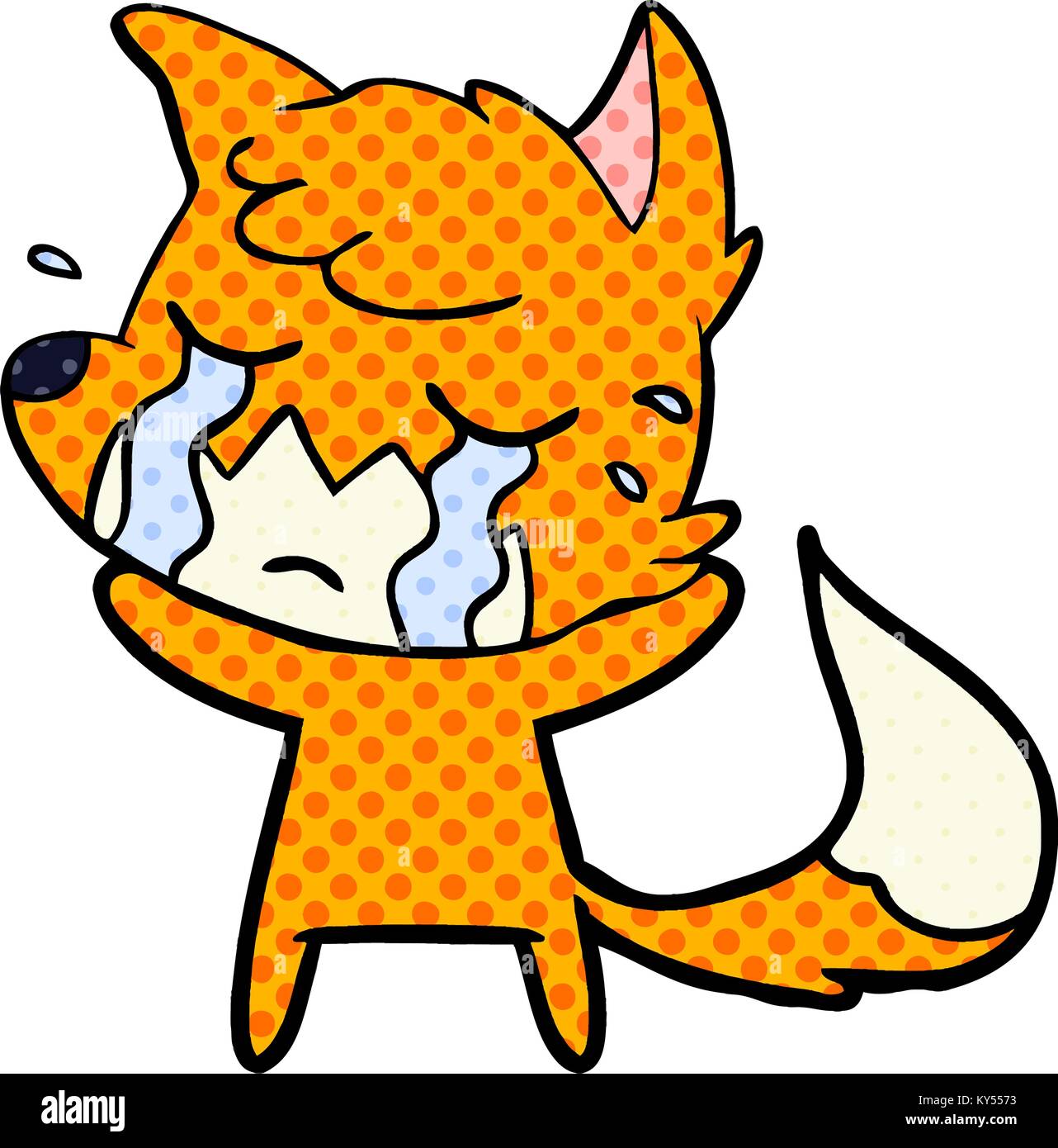 crying fox cartoon Stock Vector Image & Art - Alamy
