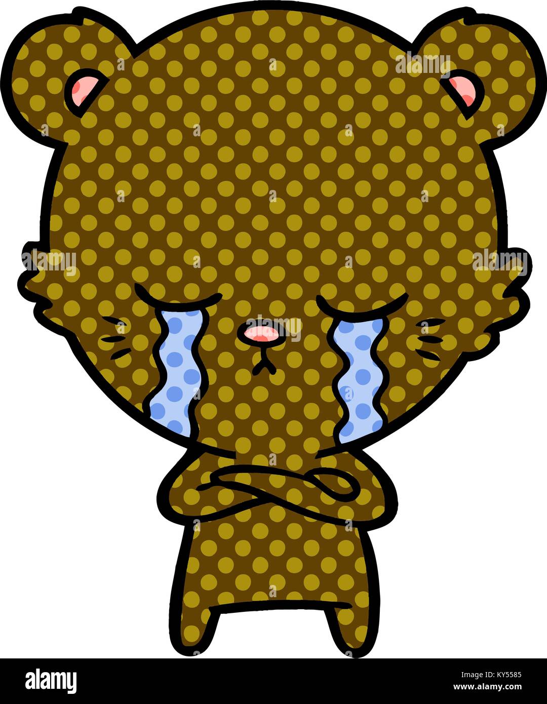 crying cartoon bear Stock Vector Image & Art - Alamy