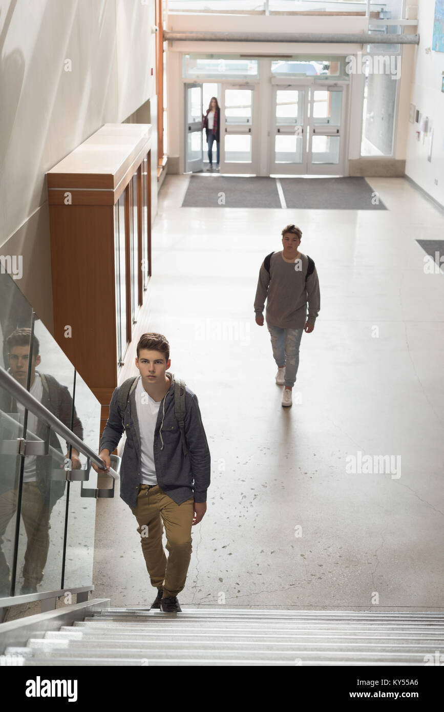 College students entering in college Stock Photo - Alamy