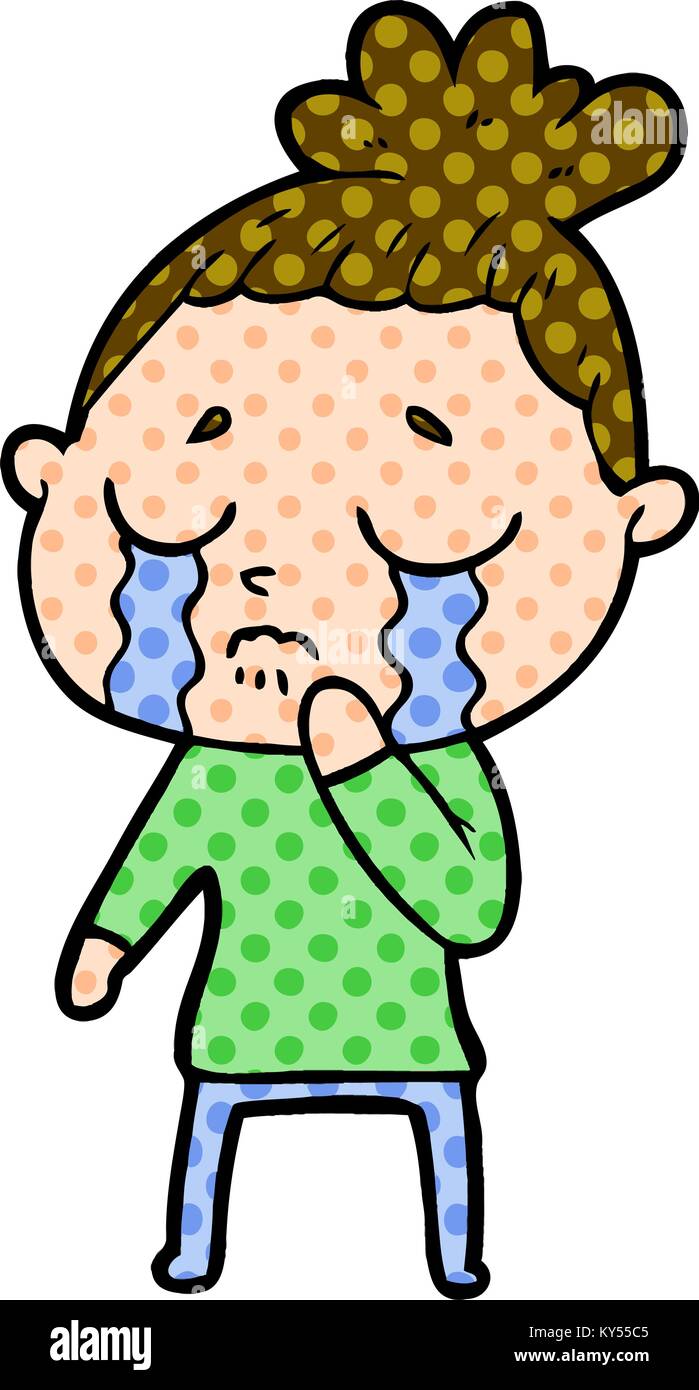 cartoon crying woman Stock Vector Image & Art - Alamy