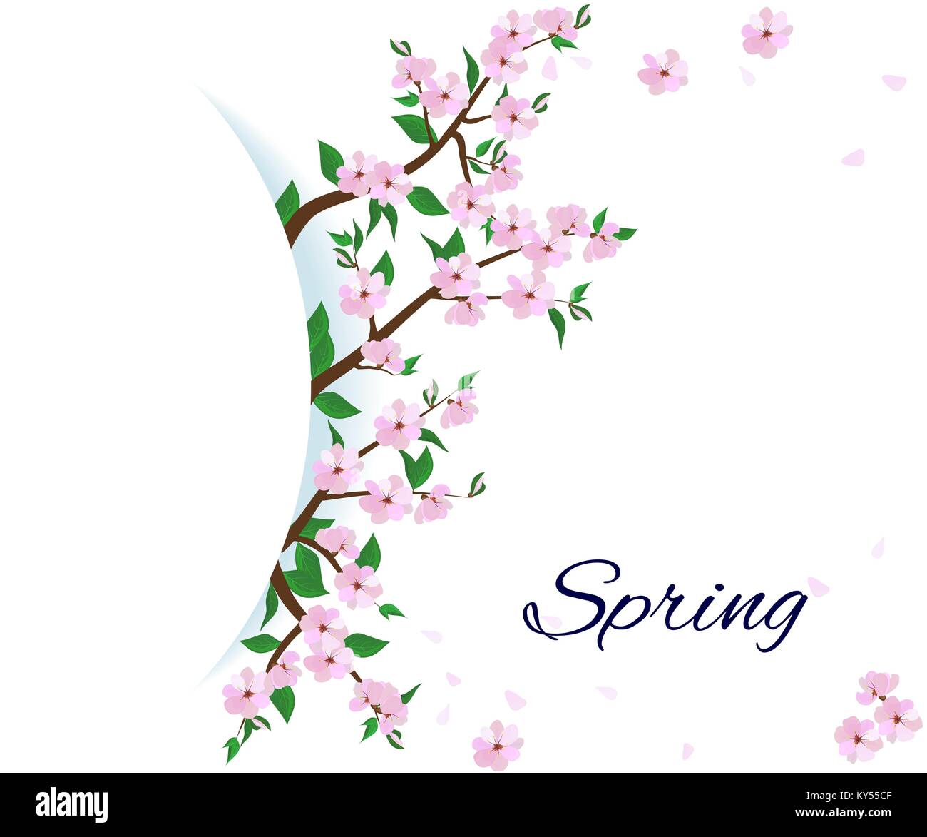 Spring flowering blossom Stock Vector Images - Alamy