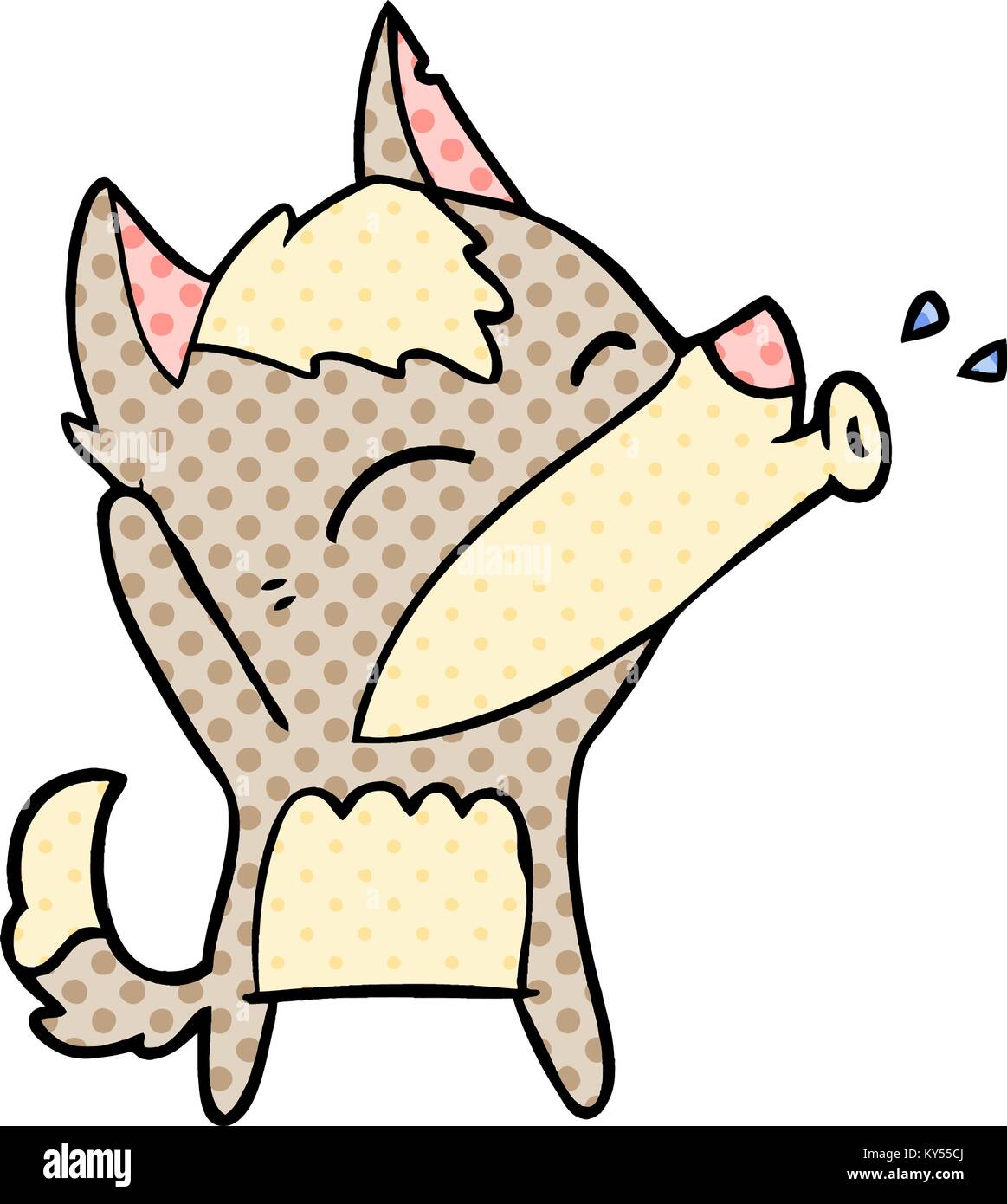 howling wolf cartoon Stock Vector Image & Art - Alamy