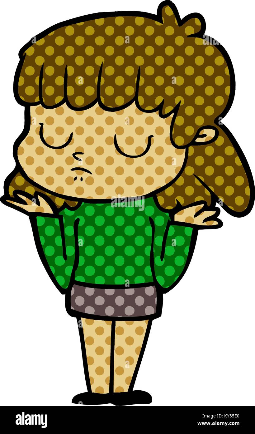 cartoon indifferent woman Stock Vector Image & Art - Alamy