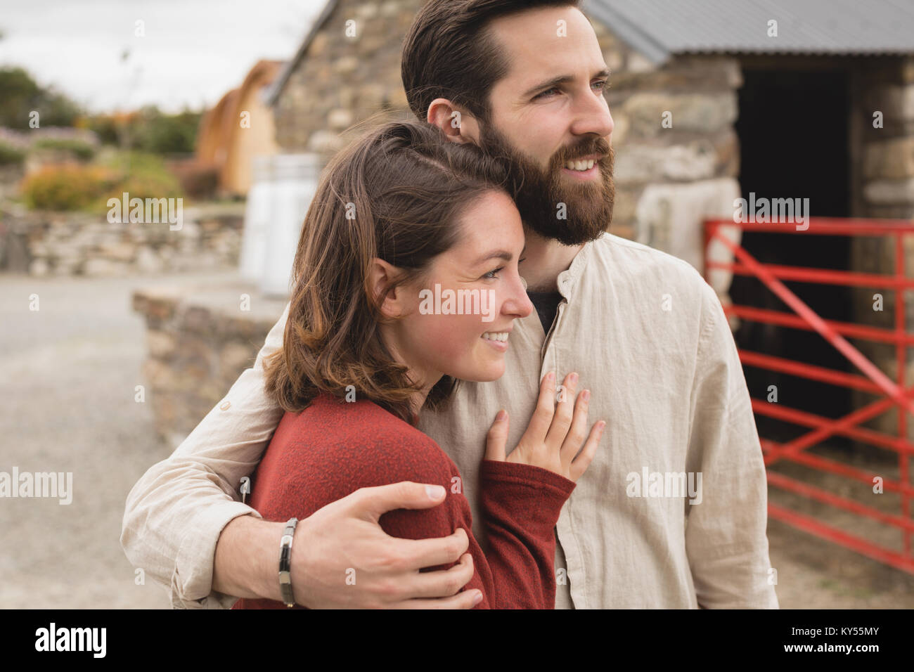 Affectionate couple embracing each other Stock Photo - Alamy