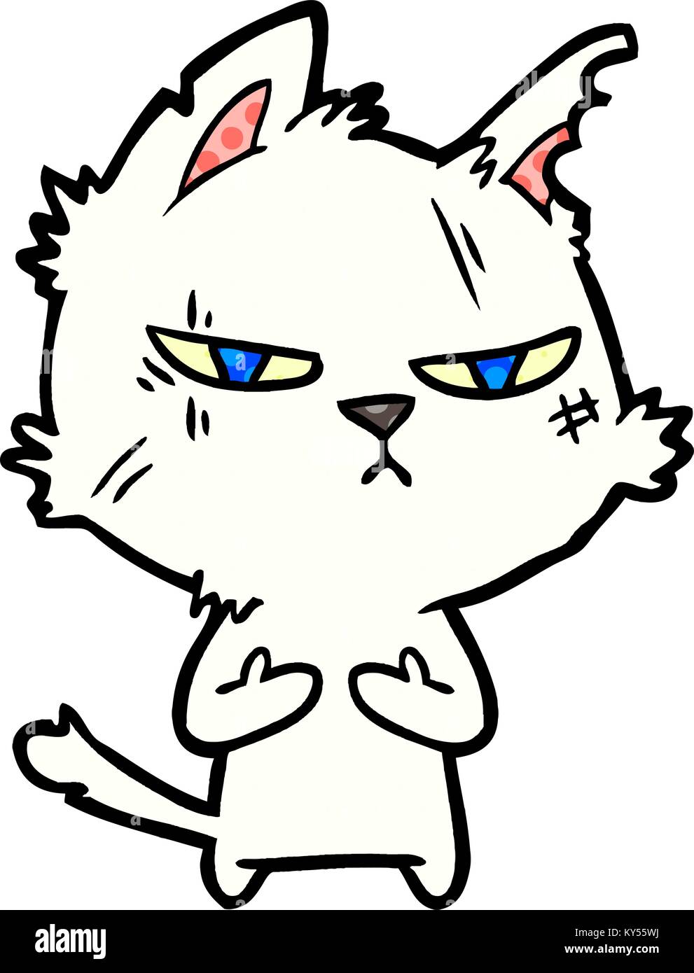 tough cartoon cat Stock Vector Image & Art - Alamy