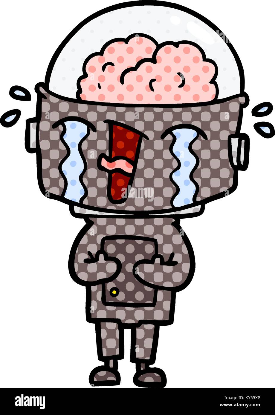 Cartoon Crying Robot Stock Vector Image And Art Alamy