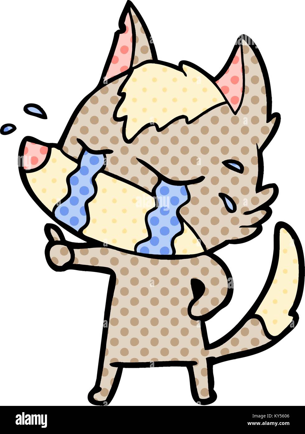 cartoon crying wolf Stock Vector Image & Art - Alamy