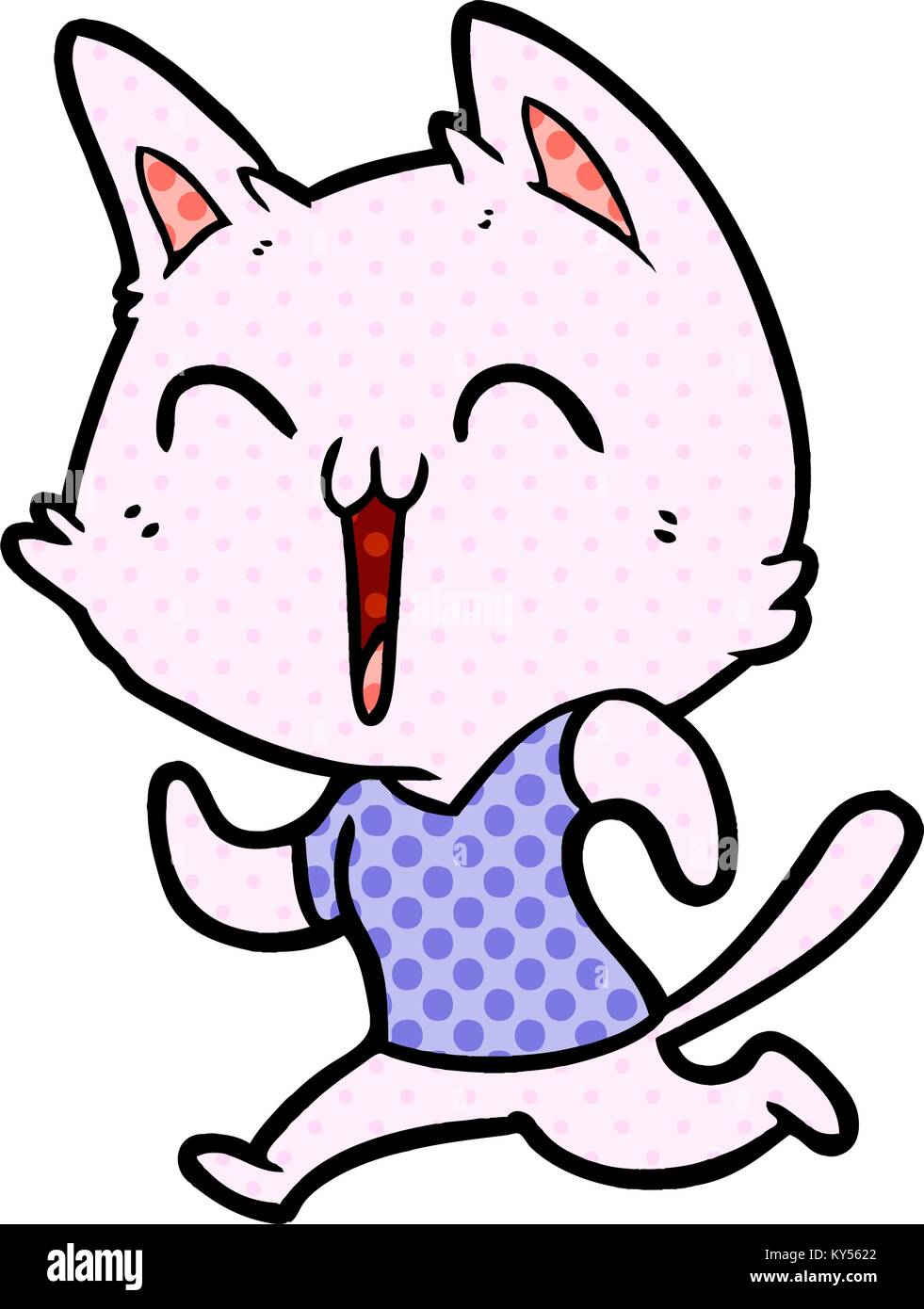 happy cartoon cat Stock Vector Image & Art - Alamy