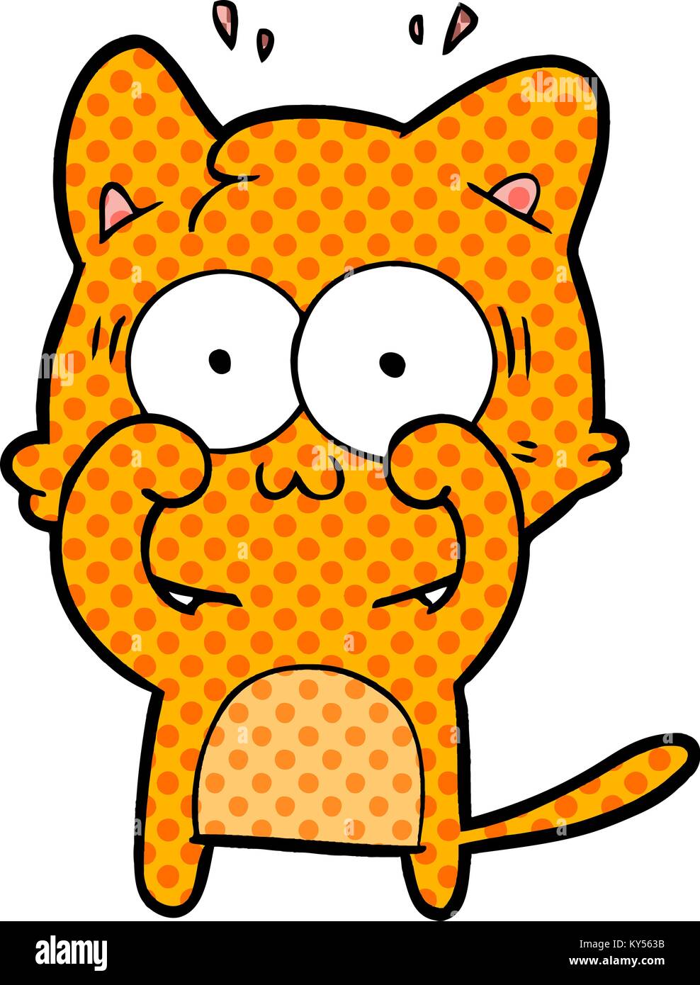 cartoon surprised cat Stock Vector Image & Art - Alamy