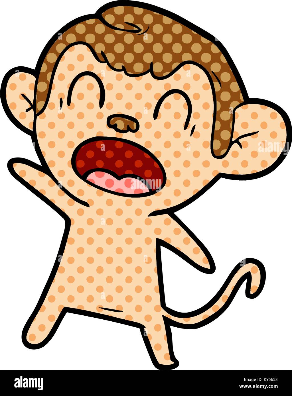 shouting cartoon monkey Stock Vector Image & Art - Alamy