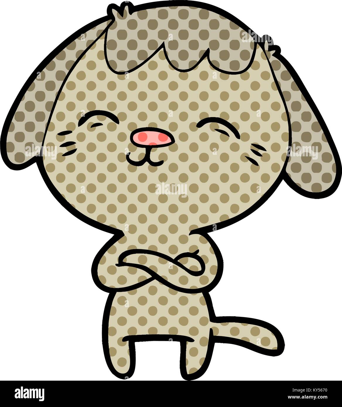 happy cartoon dog Stock Vector Image & Art - Alamy