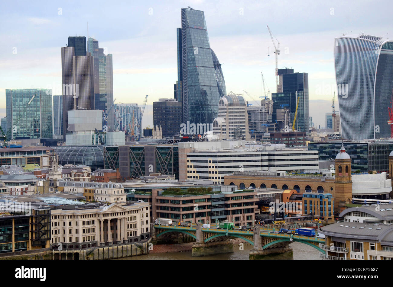 London, UK, 08/11/2016 London skyline view taken from Tate Modern art ...