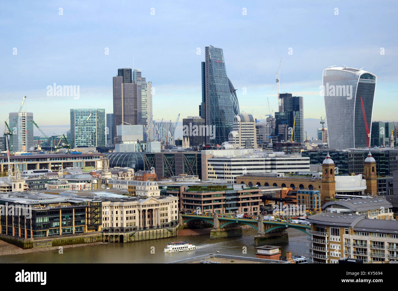 London, UK, 08/11/2016 London skyline view taken from Tate Modern art ...